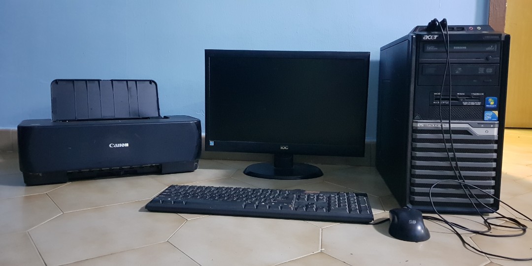 Computer full set (printer sold), Computers & Tech, Desktops on Carousell
