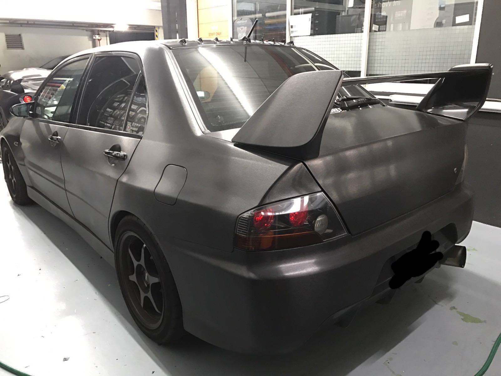 Evo 9 full wrap brush steel black, Car Accessories, Accessories on ...