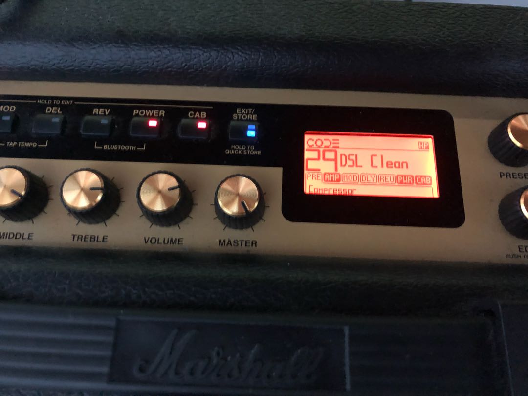 Marshall code 50 combo amplifier w/4 way footswitch, Hobbies & Toys, Music & Media, Musical ...