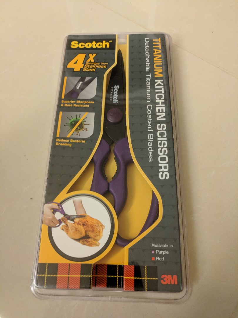 3m scotch titanium Kitchen Scissors, TV & Home Appliances, Kitchen ...