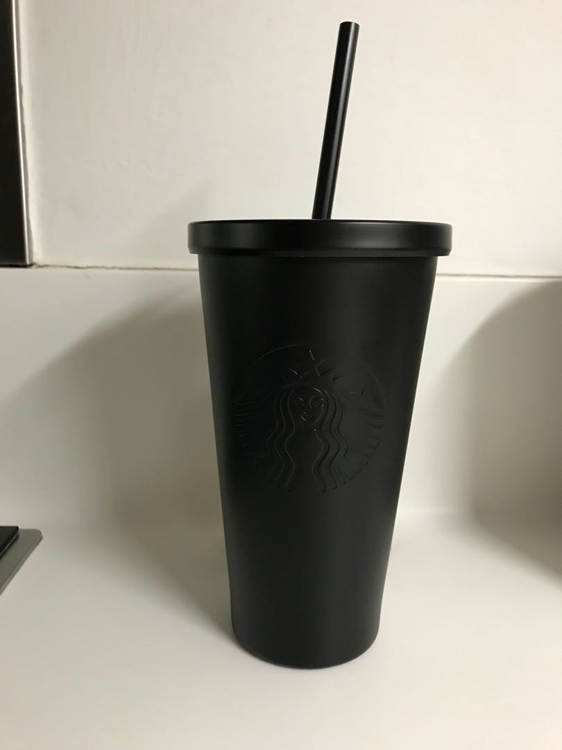 Starbucks Limited Edition Stainless Steel Matte Black Cold Cup, Home ...