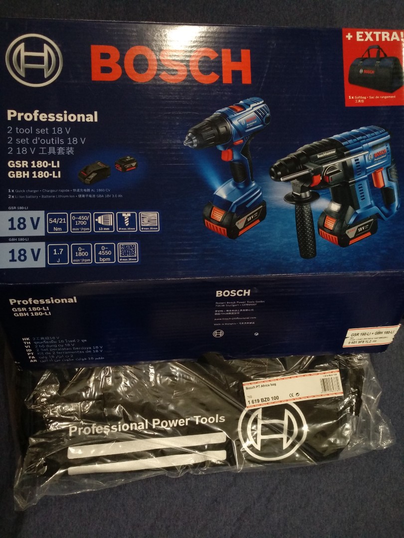 BOSCH GSR 180-LI CORDLESS DRILL, Furniture & Home Living, Home Decor ...