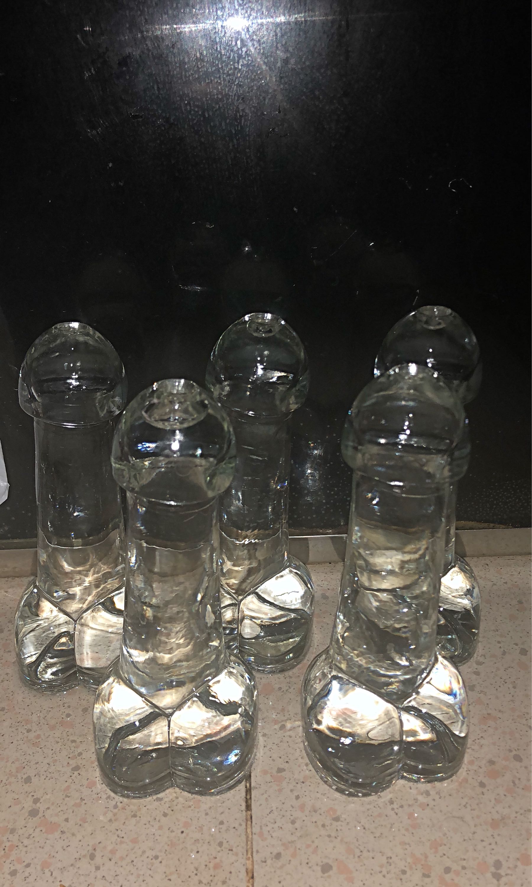 Glass dick gate crash drink bottle, TV & Home Appliances, Kitchen ...