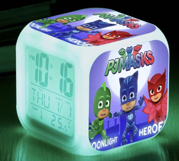 PJ Masks LED clock, 興趣及遊戲, 手作＆自家設計, 文具 - Carousell