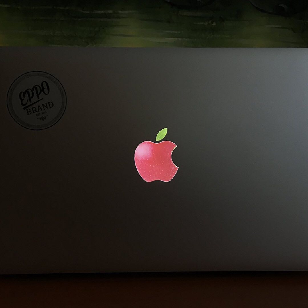Red Apple Glowing Logo Sticker Decal For 11" 13" 15" inch Macbook pro ...