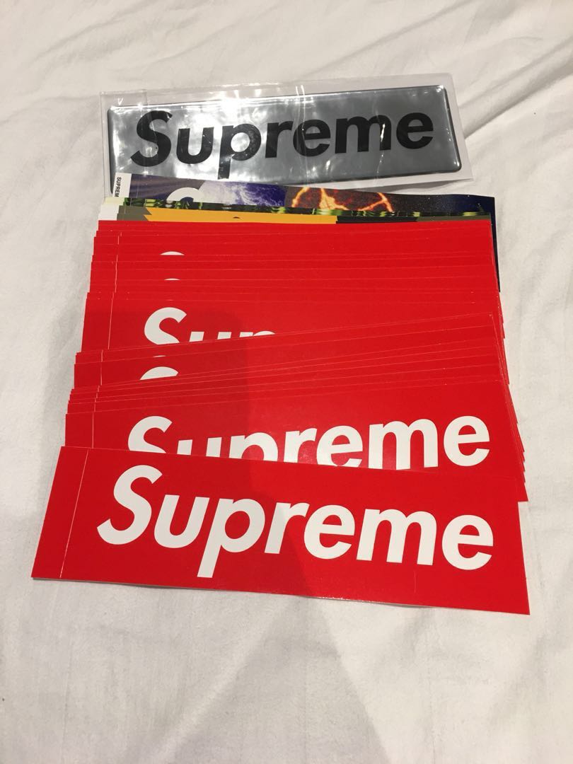 Supreme Red Box Logo stickers and more, Men's Fashion, Watches ...