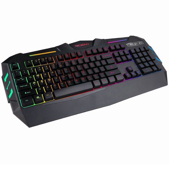 Gaming Keyboard ,TEC.BEAN Rainbow Backlit Wired Office Gaming Keyboard ...