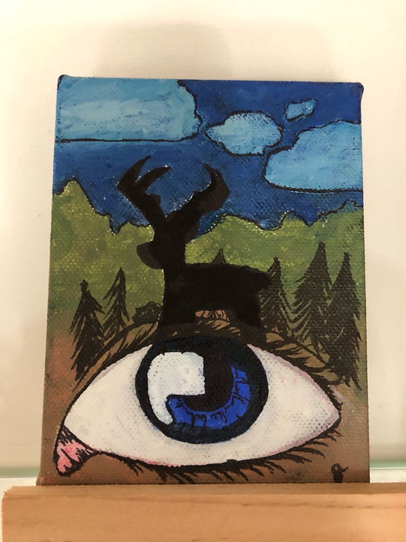 God eye watching over you, Furniture & Home Living, Home Decor, Frames ...