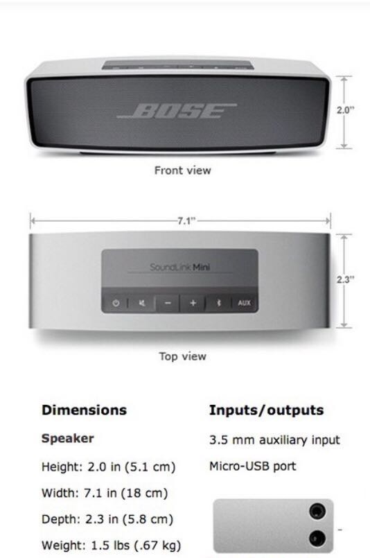 [OEM] BOSE Soundlink New Pocket Size Portable Wireless Bluetooth ...