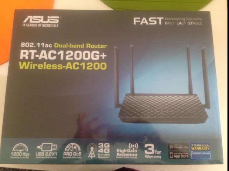 ASUS 802.11ac Dual Band Router RT-AC1200G+, Computers & Tech, Parts ...