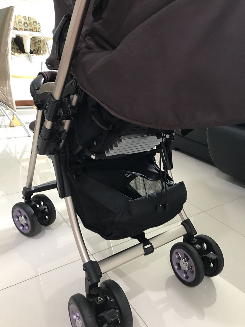 Combi Miracle Turn Premier stroller -purple leaf, Babies & Kids, Going ...