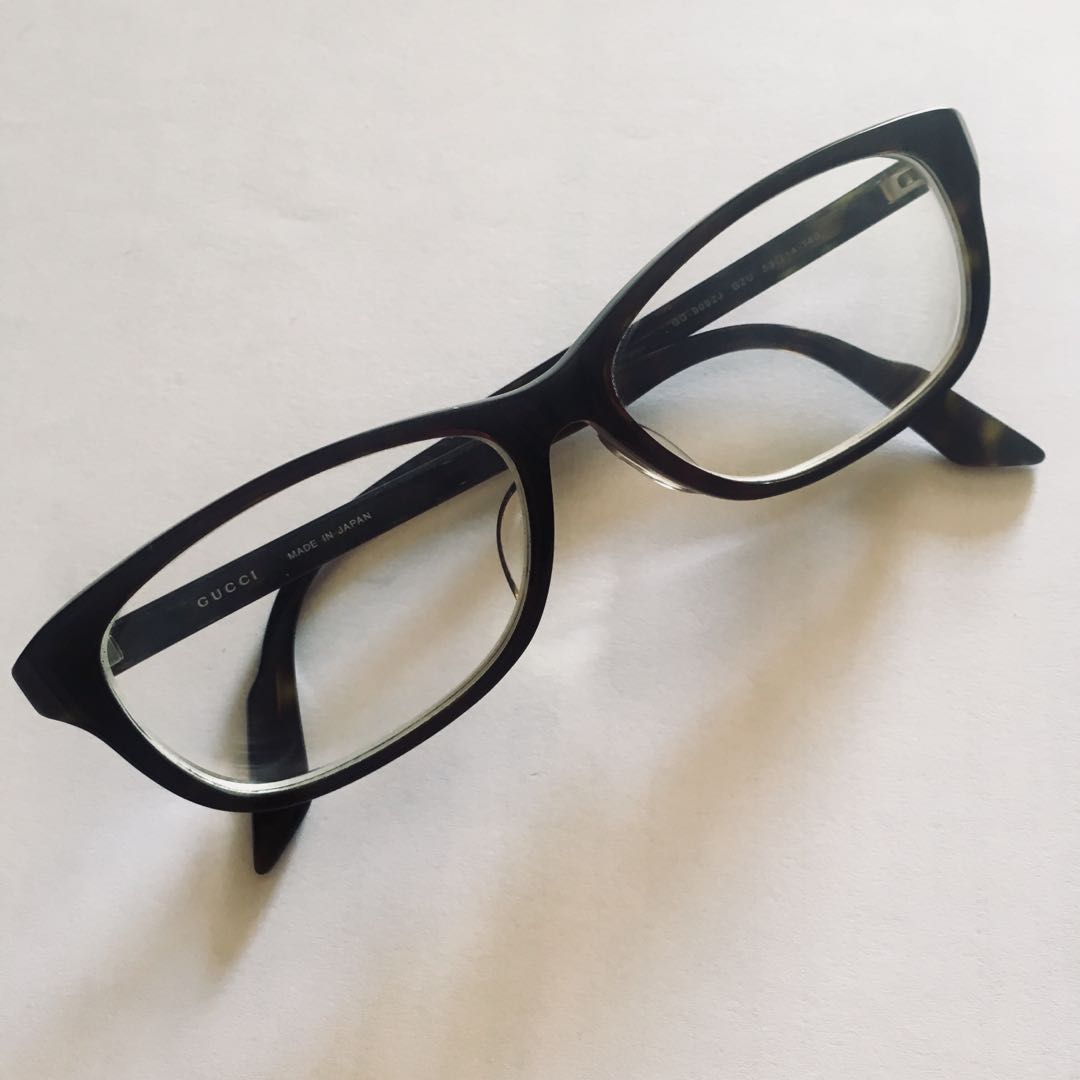 GUCCI Turtle Shell/Black Spectacle Frame (Made in Japan), Luxury ...