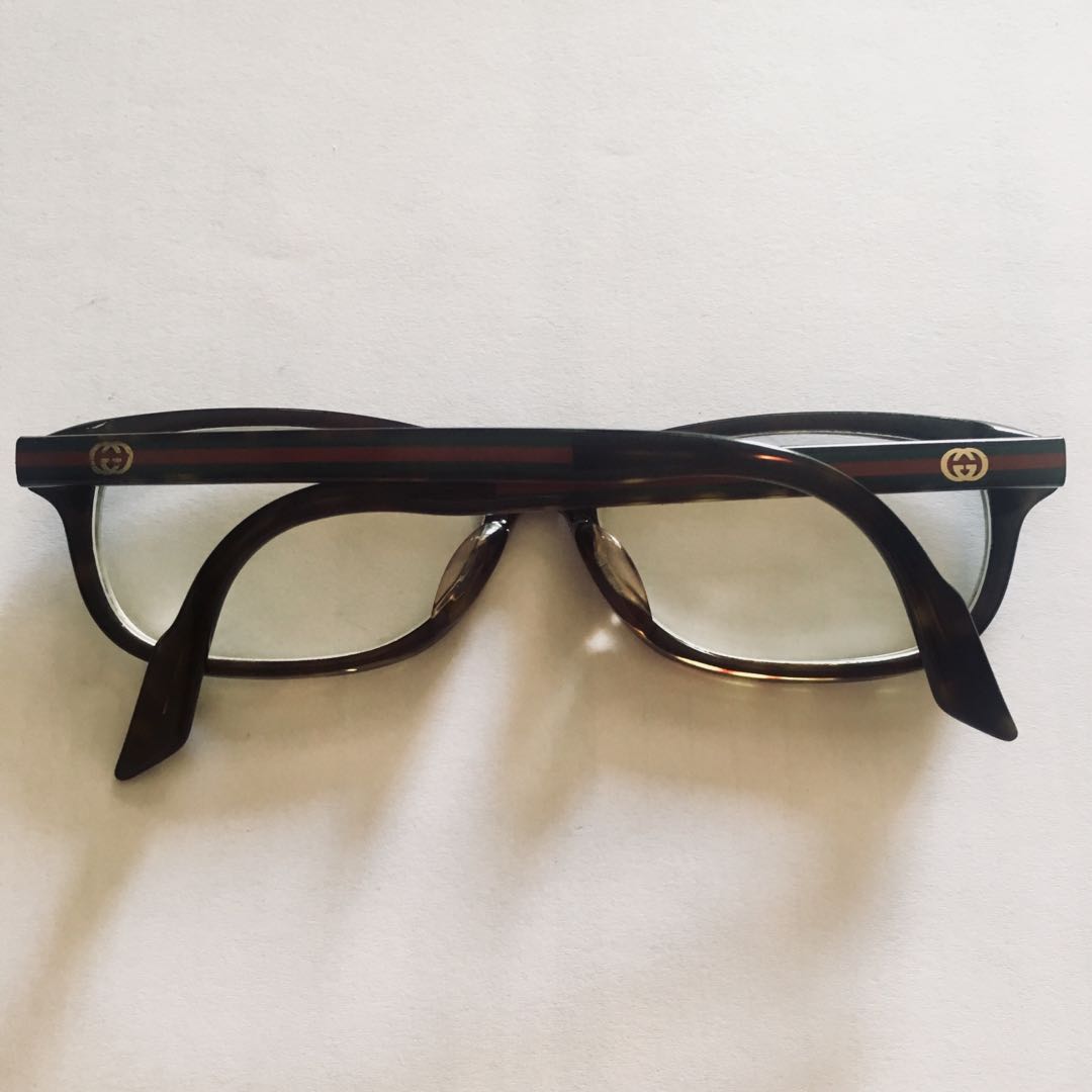 GUCCI Turtle Shell/Black Spectacle Frame (Made in Japan), Luxury ...