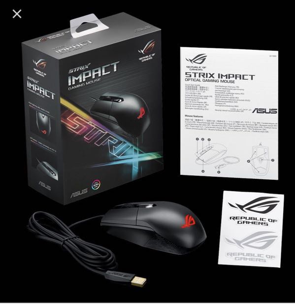 [BNIB] Asus ROG Strix Impact Aura RGB Gaming Mouse, Computers & Tech ...