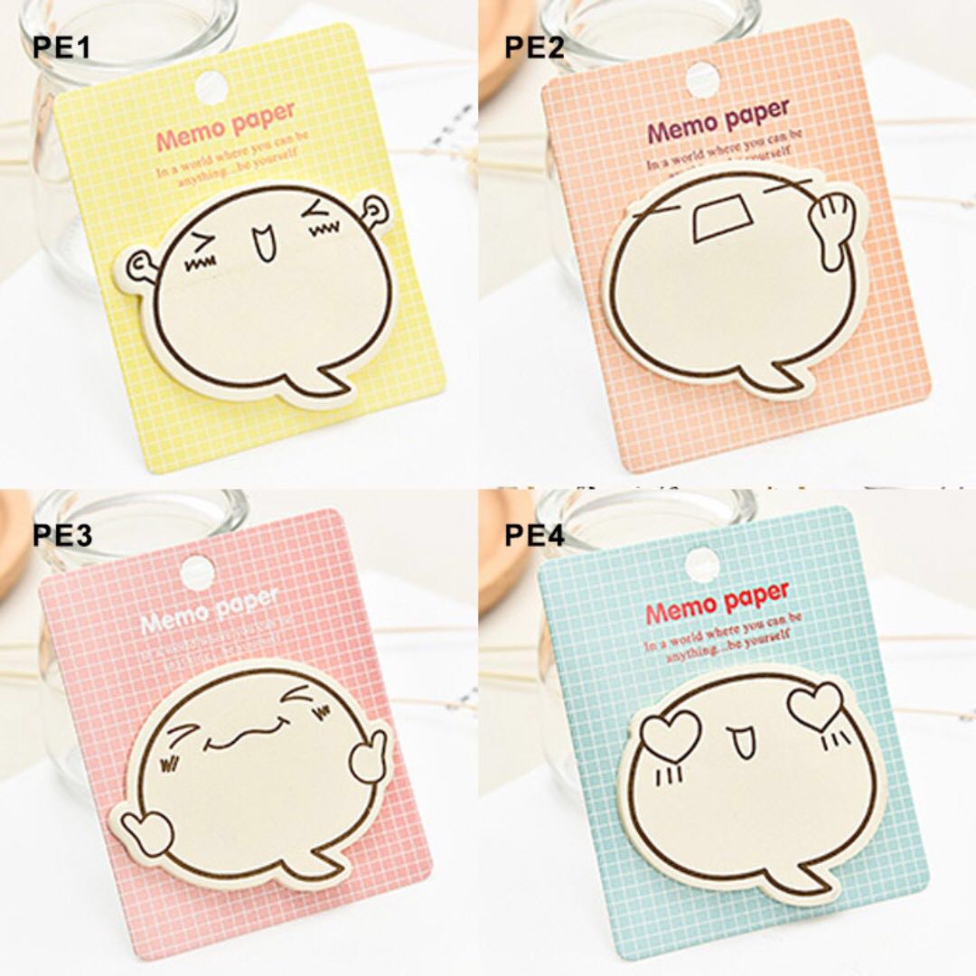Cute Emoticon Sticky Post it Pad, Hobbies & Toys, Books & Magazines ...