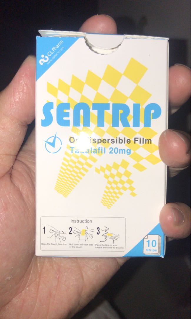 Sentrip Orodispersible Film Tadafil 20mg, Beauty & Personal Care ...