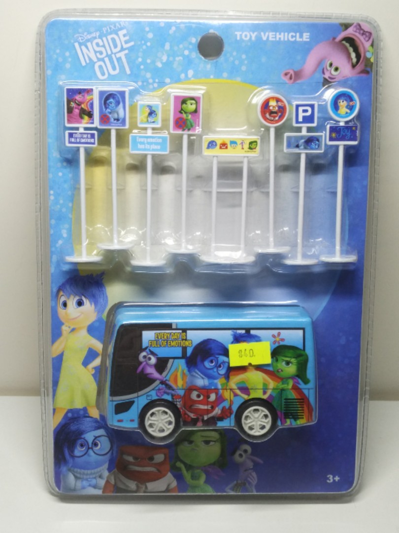 香港正版迪士尼 Disney Inside Out 玩轉腦朋友回力巴士連8個路牌, 興趣及遊戲, 玩具 & 遊戲類 - Carousell