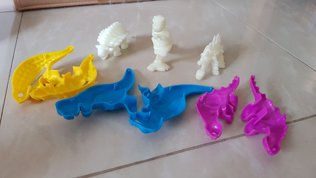 Dinosaur glow in the dark exoskeleton happy meal Mcdonalds toy, Hobbies ...