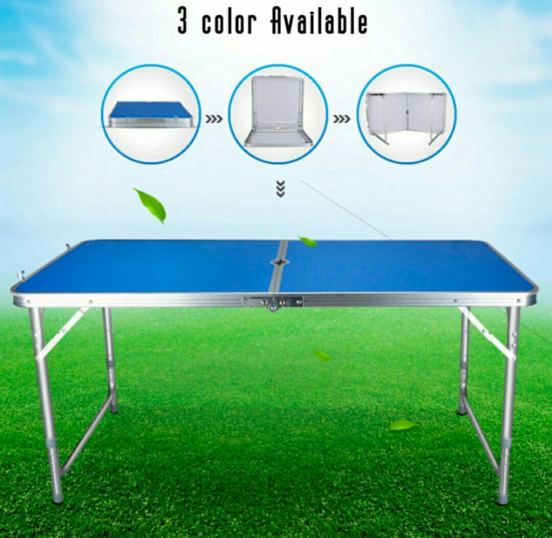 Portable aluminium table, Furniture & Home Living, Furniture, Tables ...