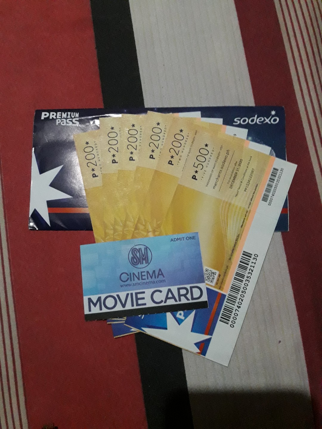 Sodexo and SM movie pass, Tickets & Vouchers, Store Credits on Carousell