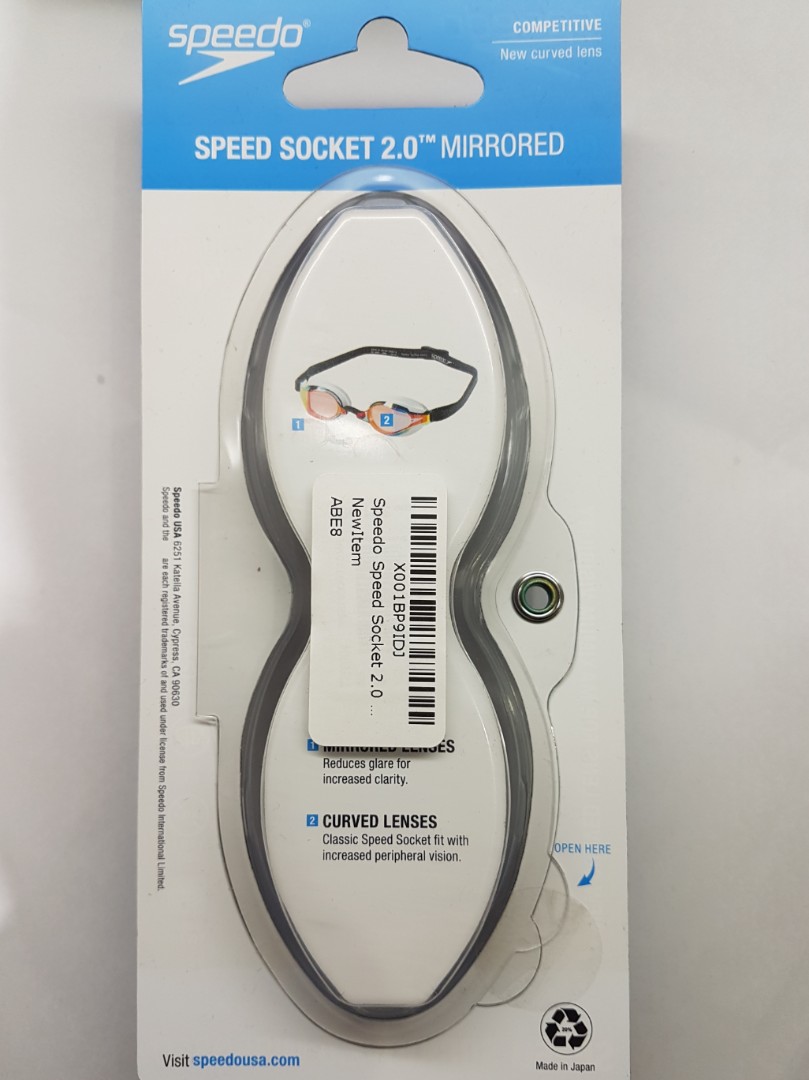 Speedo Speed Socket 2.0 Mirrored Swim Goggles, Sports Equipment, Sports ...