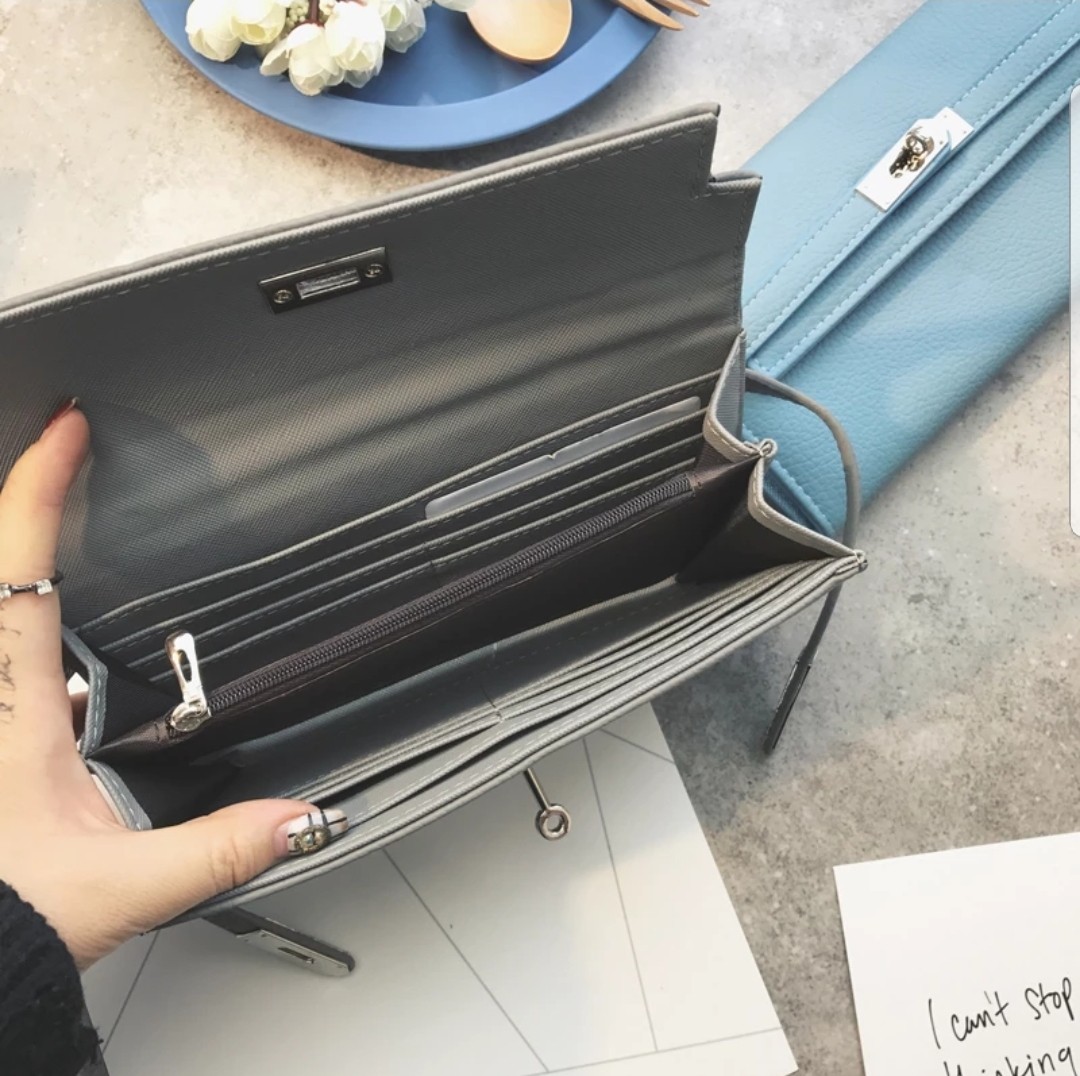 Classic Dusty Pink Leather Wallet, Women's Fashion, Bags & Wallets ...