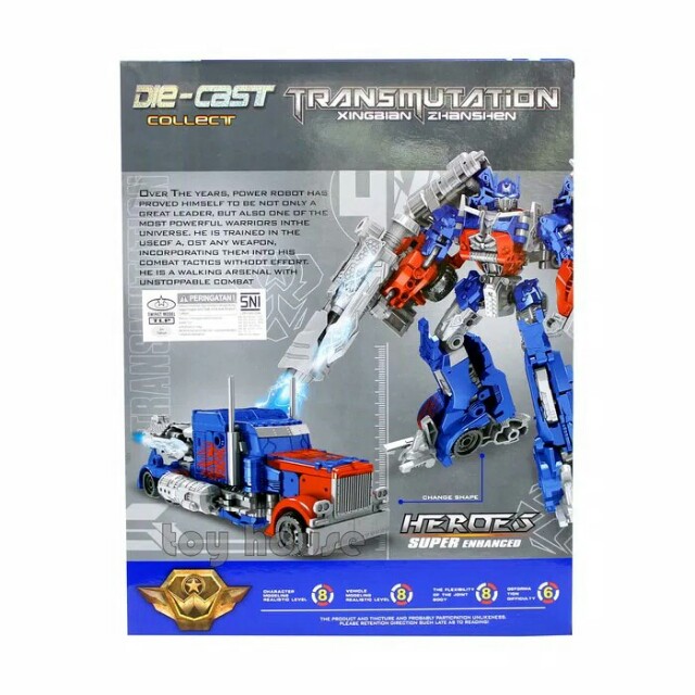 Die Cast Robot Transformer Optimus Prime, Bayi & Anak, Mainan & Baby ...