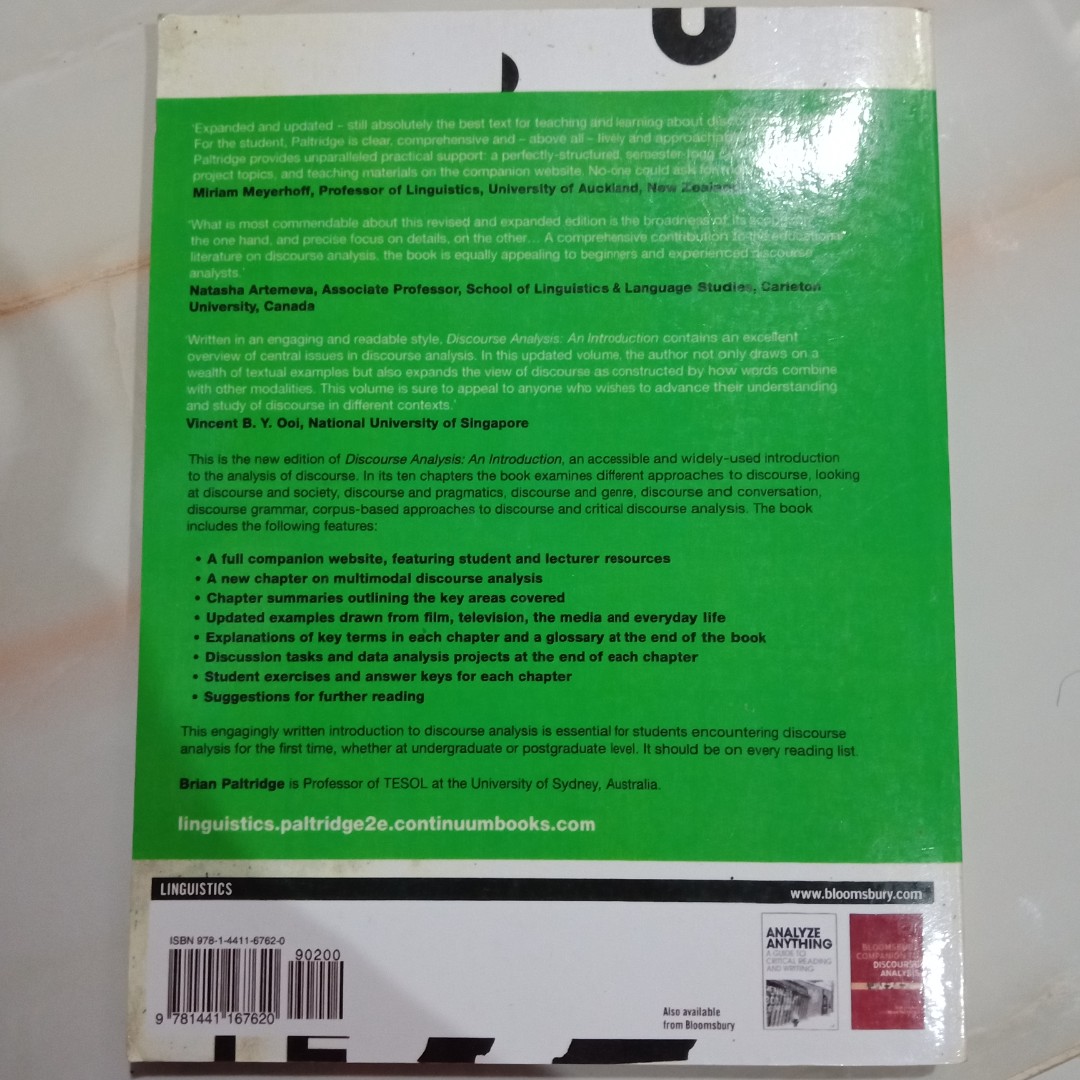Discourse Analysis (by Brian Paltridge), Hobbies & Toys, Books ...