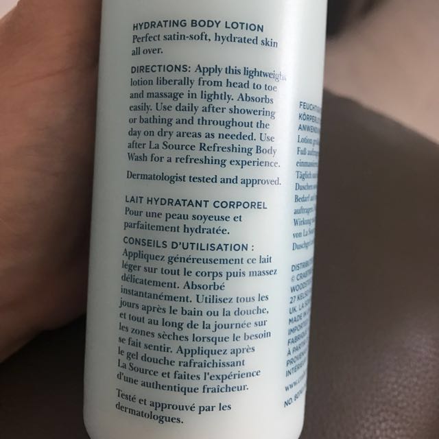 La Source hydrating body lotion, Beauty & Personal Care, Bath & Body ...