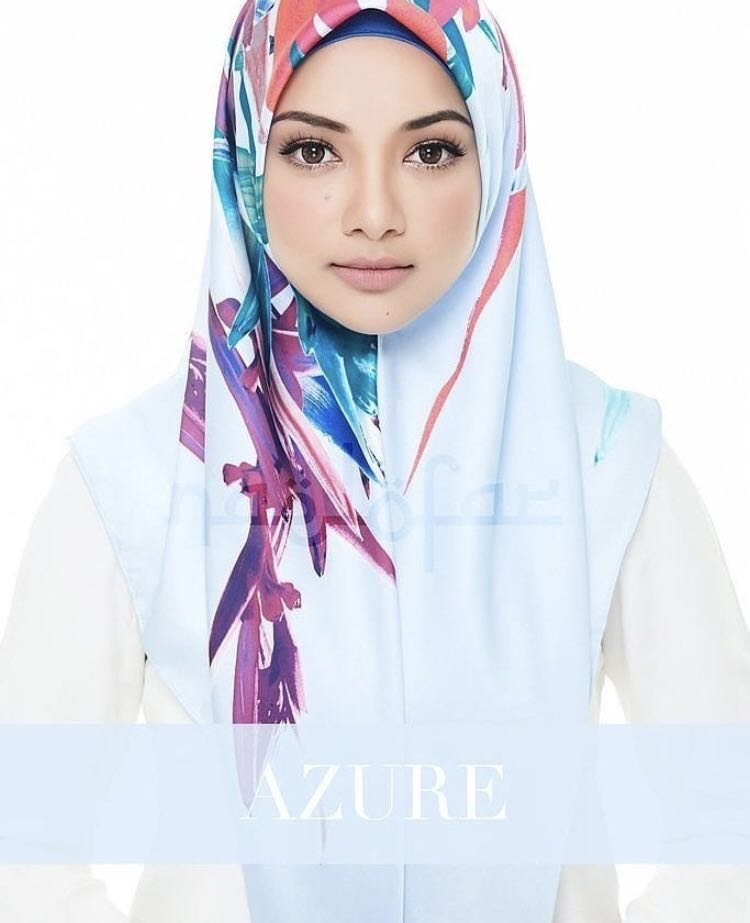 Maya Azure (with swarovski) by Nealofar Hijab, Women's Fashion ...