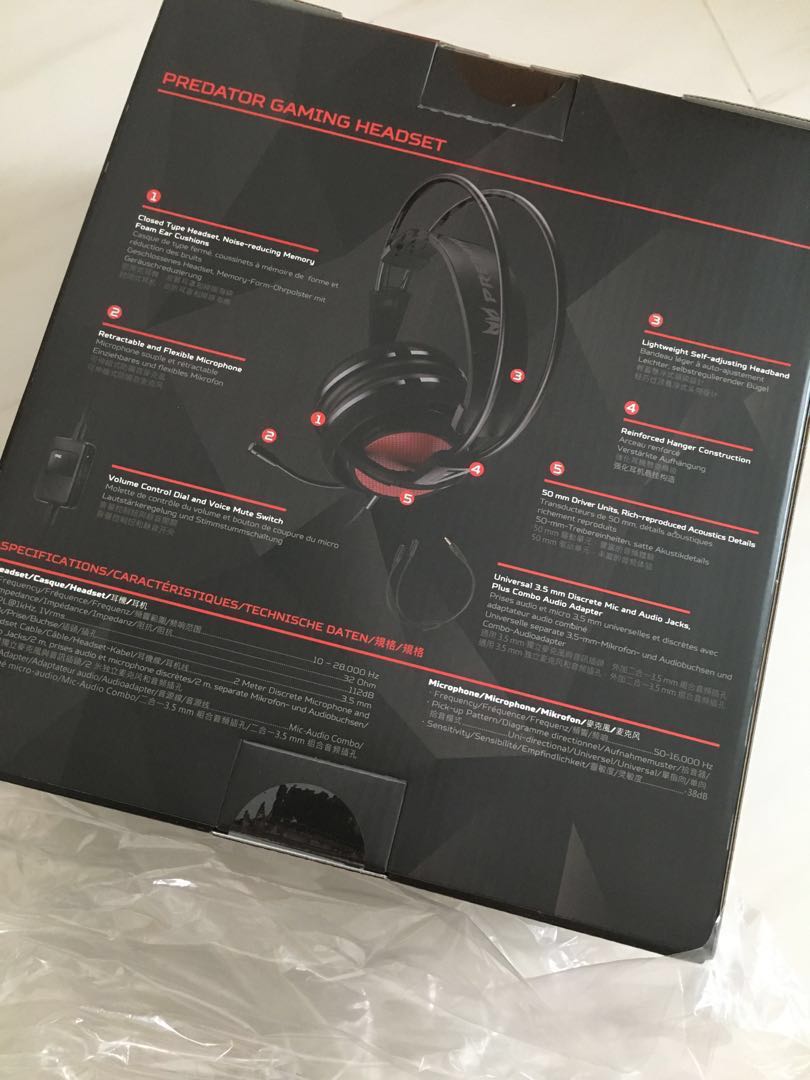 Predator gaming Headset (sealed), Electronics, Computer Parts ...