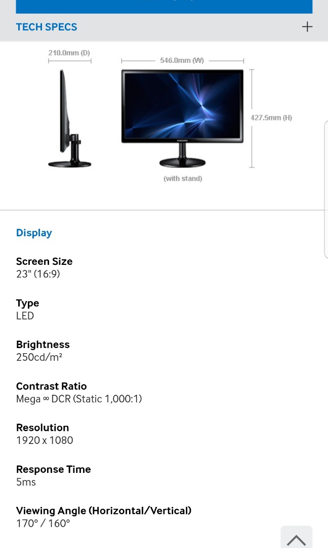 Samsung 23" monitor, Computers & Tech, Desktops on Carousell