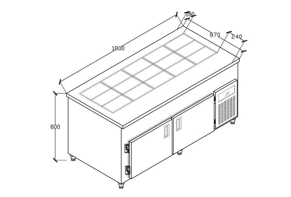 Undercounter Foodpan/Topping Chiller, TV & Home Appliances, Kitchen ...