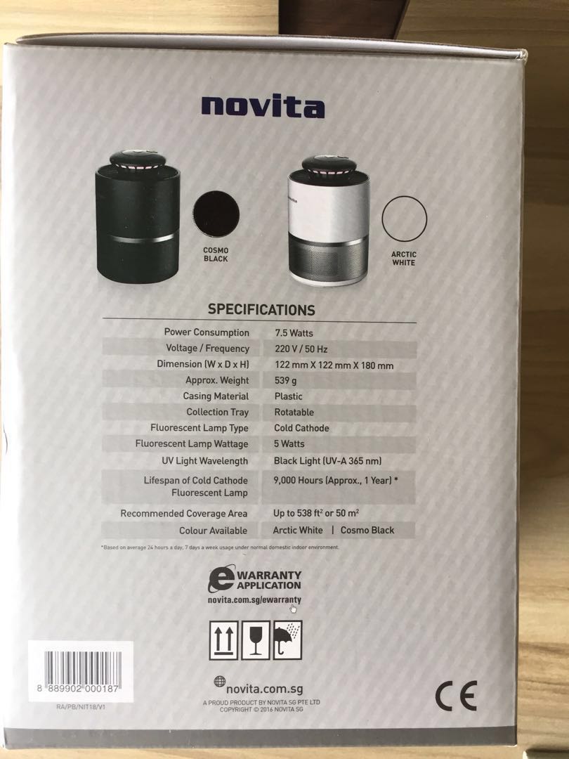 Novita insect trapper (cosmo black) , TV & Home Appliances, Air ...
