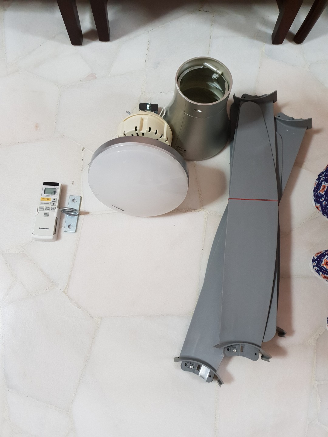 Panasonic Ceiling Fan FM15GW with remote and led lights, TV & Home ...