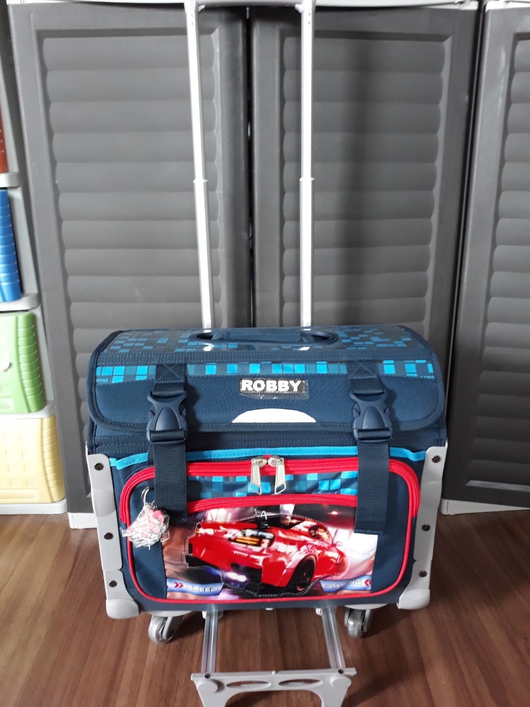 Robby Rabbit trolley bag for boys, Babies & Kids, Baby Nursery & Kids ...