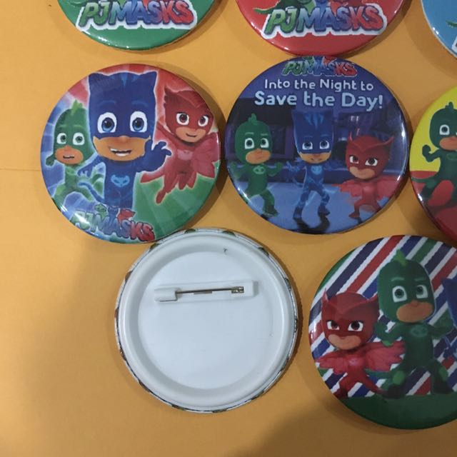 $0.80 PJ Badges 58mm Diameter, Babies & Kids, Baby Nursery & Kids ...
