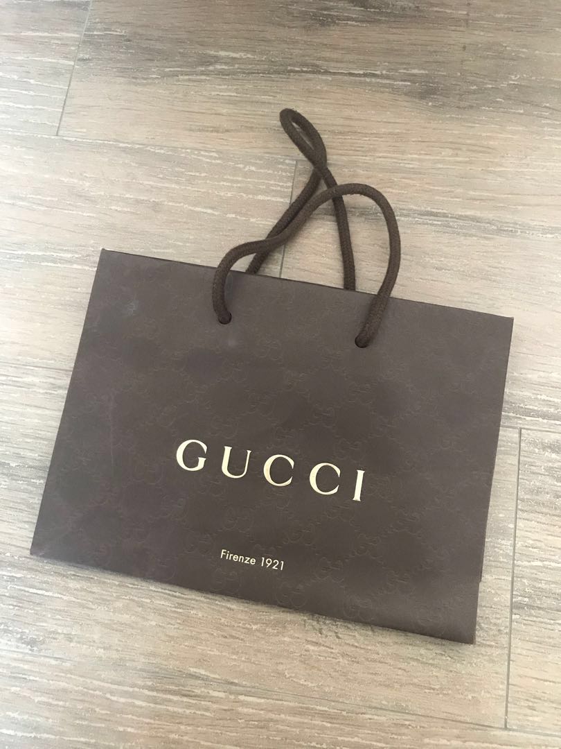 Gucci Paper Bag - small, Luxury, Accessories on Carousell