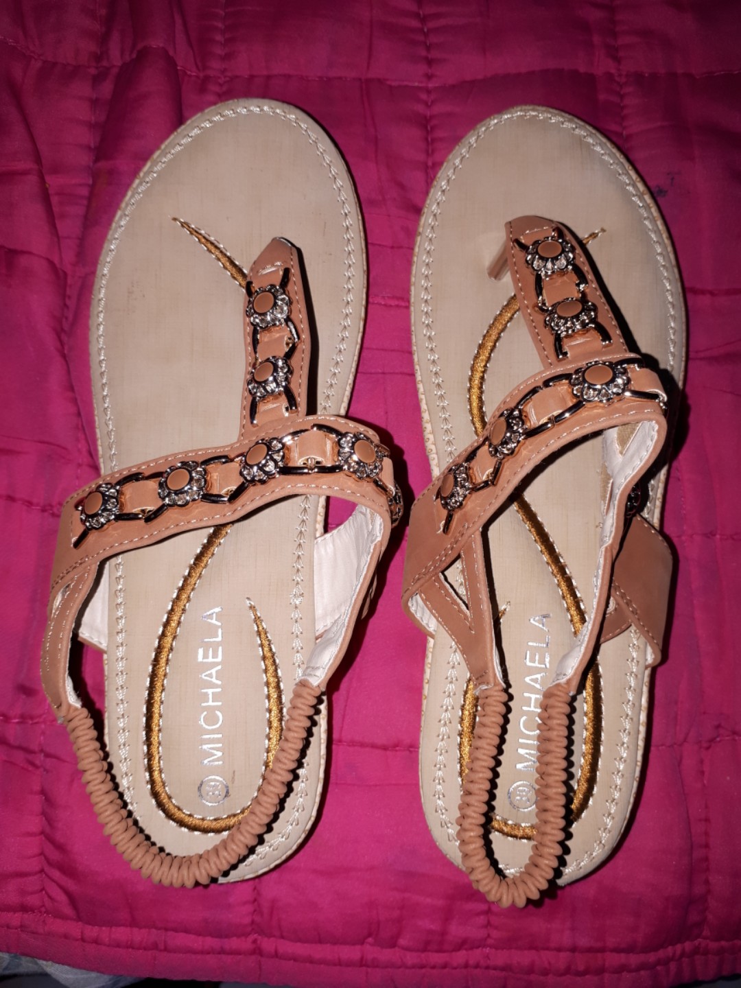 Michaela sandals, Women's Fashion, Footwear, Flats & Sandals on Carousell