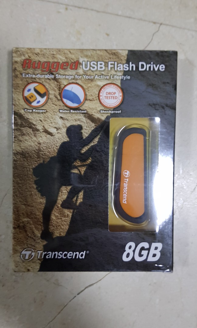 Transcend 8GB Rugged USB Flash Drive, Computers & Tech, Parts ...