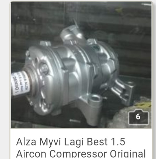 Alza Myvi Lagi Best 1.5 Aircon Compressor Original, Auto Accessories on ...