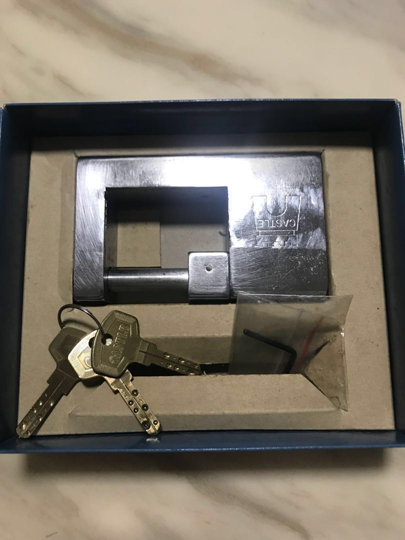 Castle Pad lock for gate, Everything Else on Carousell