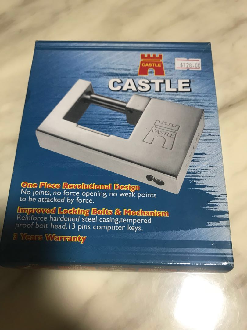 Castle Pad lock for gate, Everything Else on Carousell