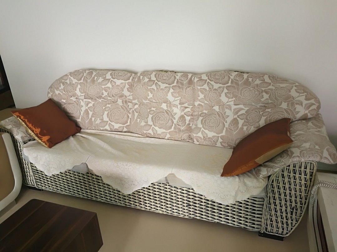 Elegant 3 Seater Rotten Sofa, Furniture & Home Living, Furniture, Sofas ...