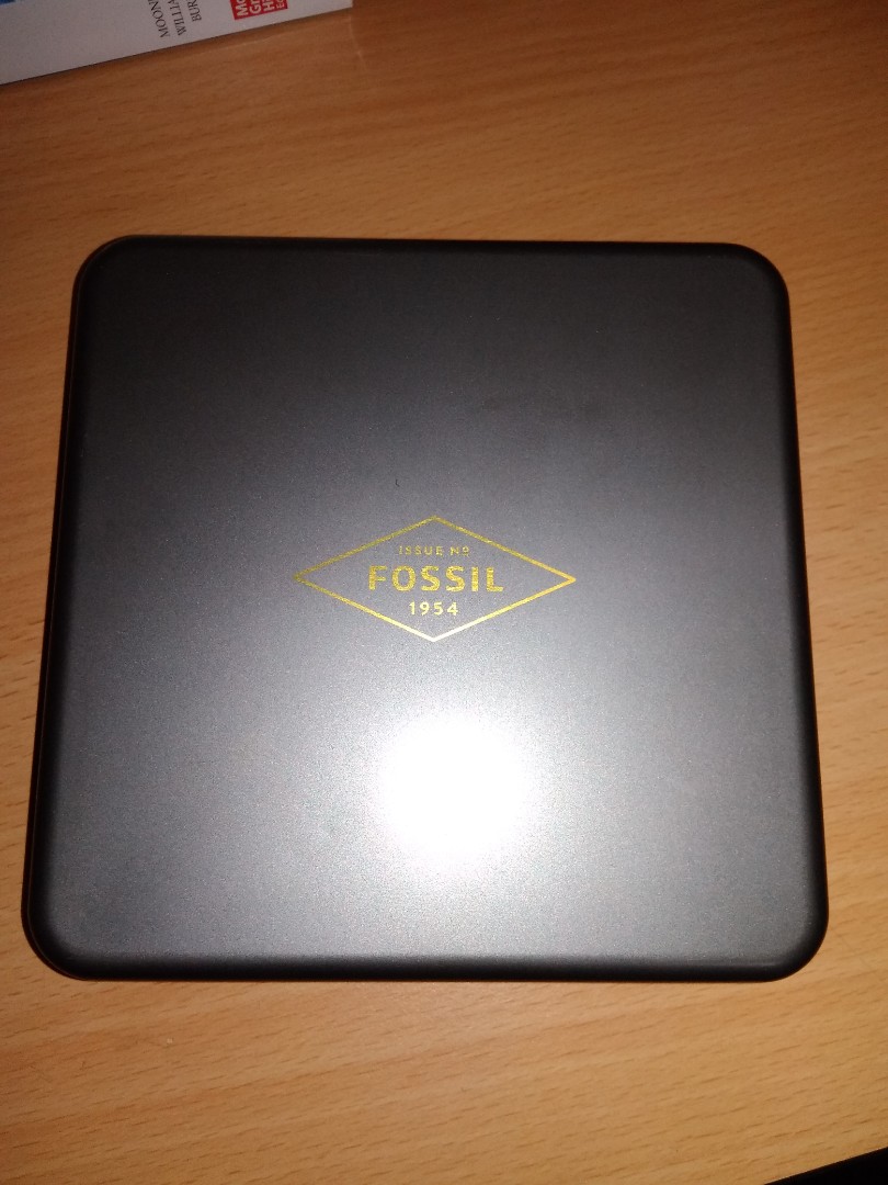 Fossil Omega Genuine Leather Bifold Grey Black Wallet, Men's Fashion ...