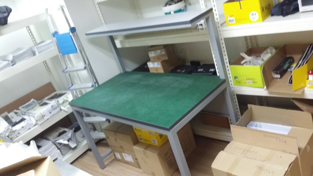 Industrial Double Decker Table, Furniture & Home Living, Furniture ...