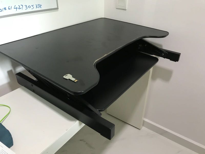 LORELL sit to stand desk riser, Furniture & Home Living, Furniture ...