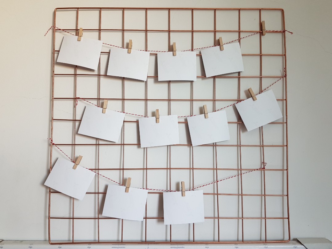 Rose gold square metal grid board (60cm x 60cm), Hobbies & Toys ...