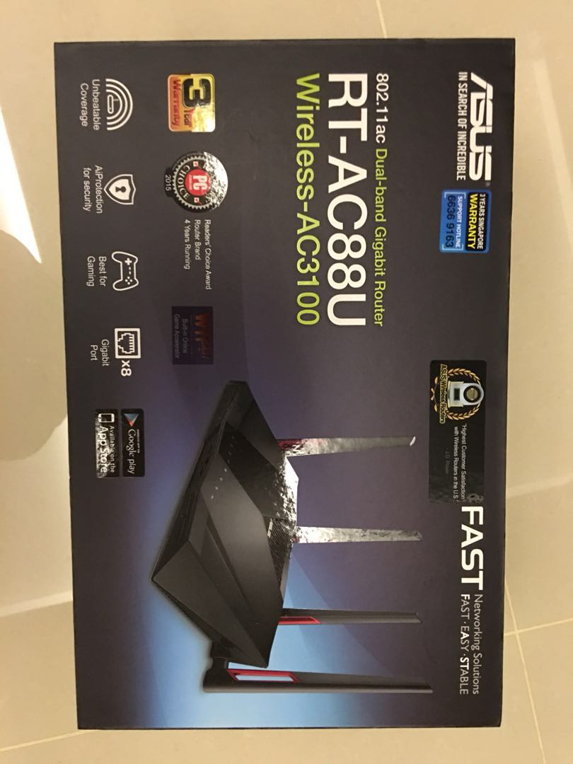 ASUS RT-AC88U gaming modem, Computers & Tech, Parts & Accessories ...