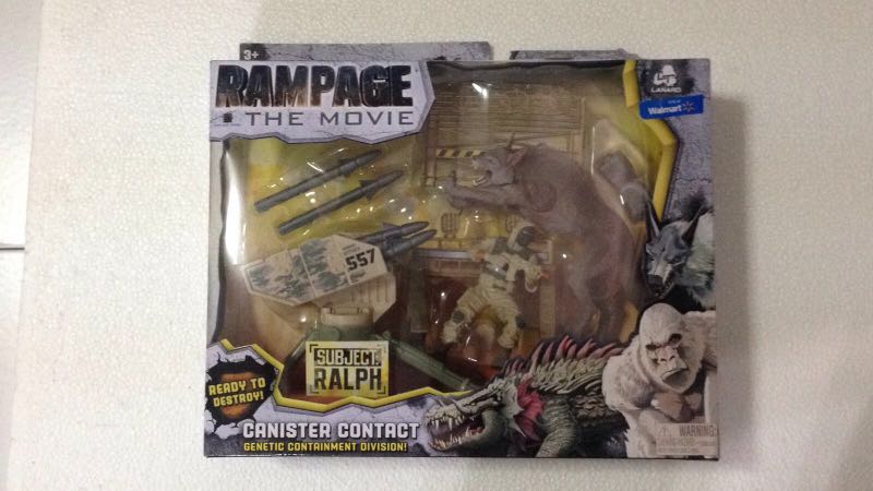 Rampage the movie - canister contact . George, Ralph and Lizzie set of ...